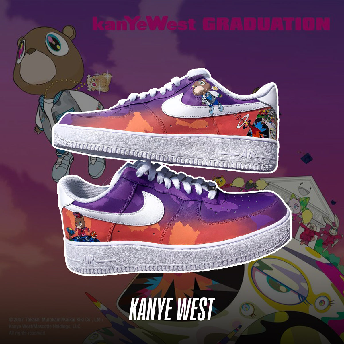 KanYe Air Force 1 Custom – Flame